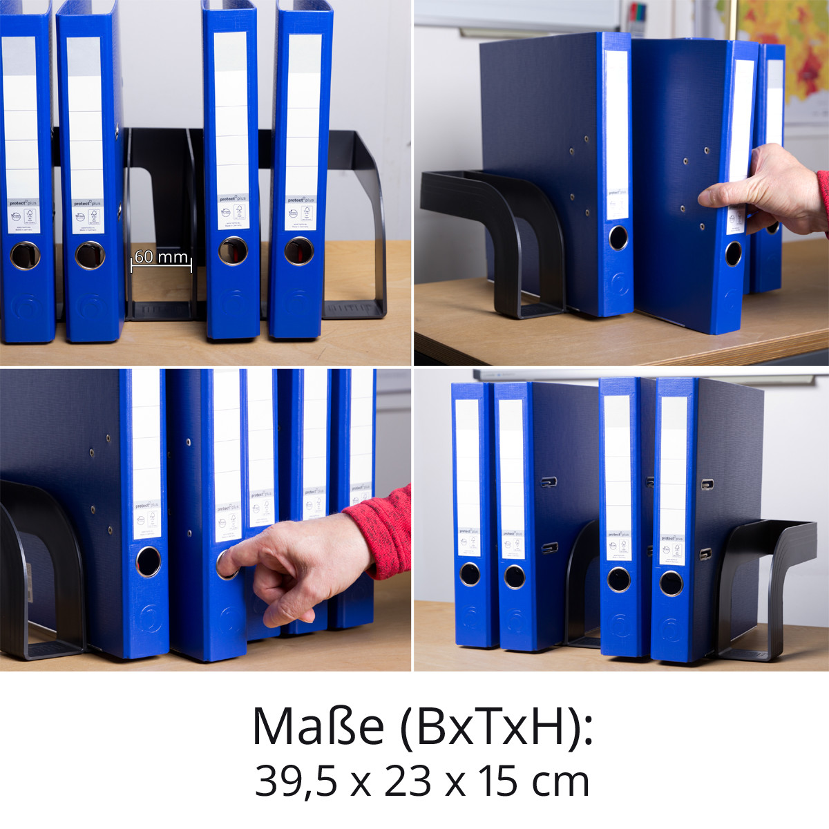 officio Ordner Ständer für 6 Aktenordner, Kunststoff, 130675