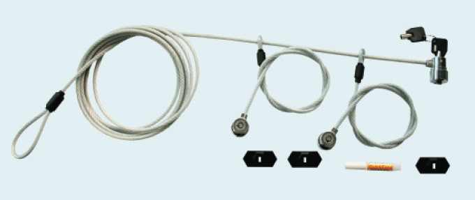 Dataflex Diebstahlsicherung Fast-Lock Vario3 , für 3 Geräte, 20460S-3 ...