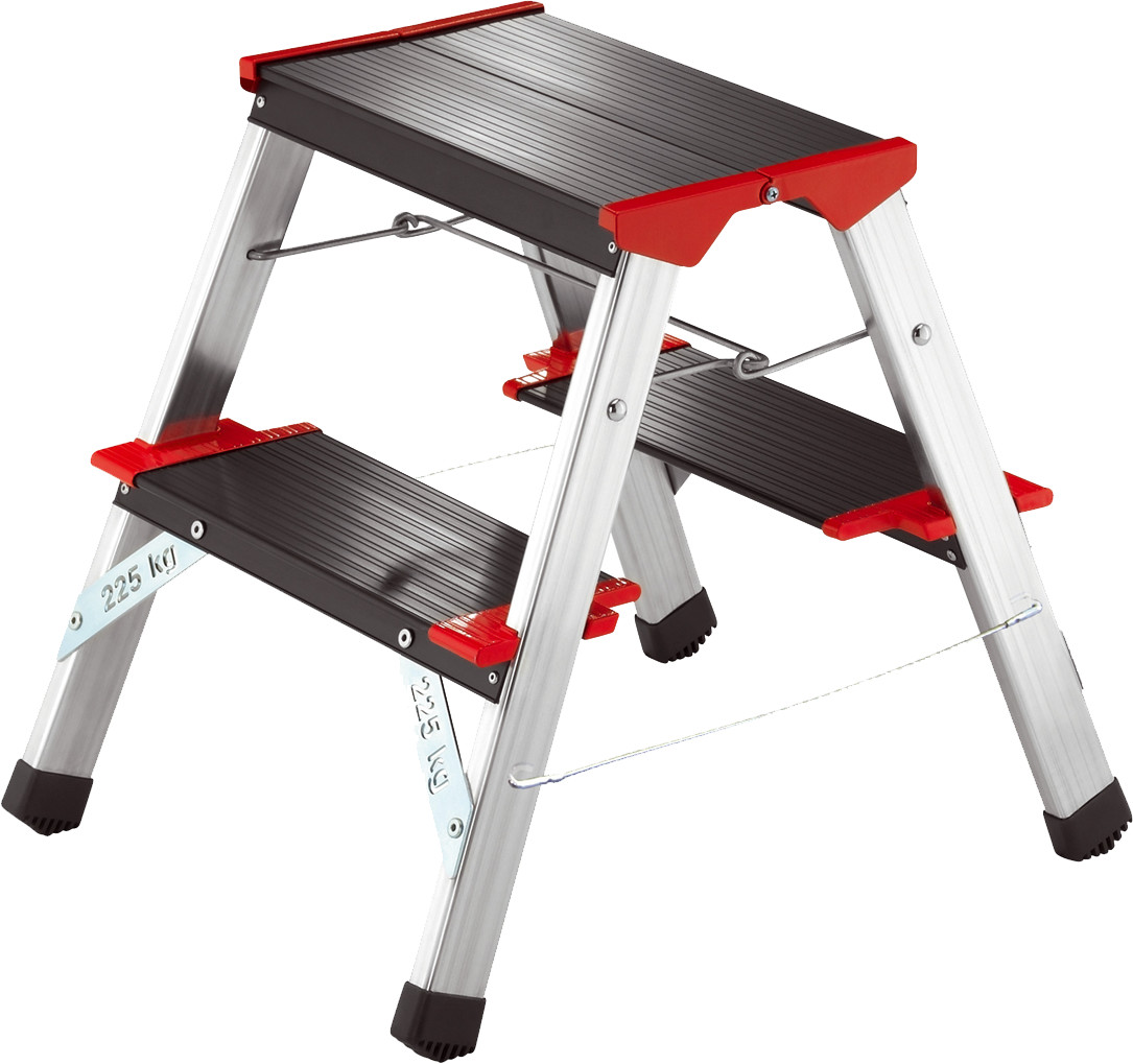 Hailo Doppelstufenleiter ChampionsLine L90 225, 2x 2 Stufen, 4422-001