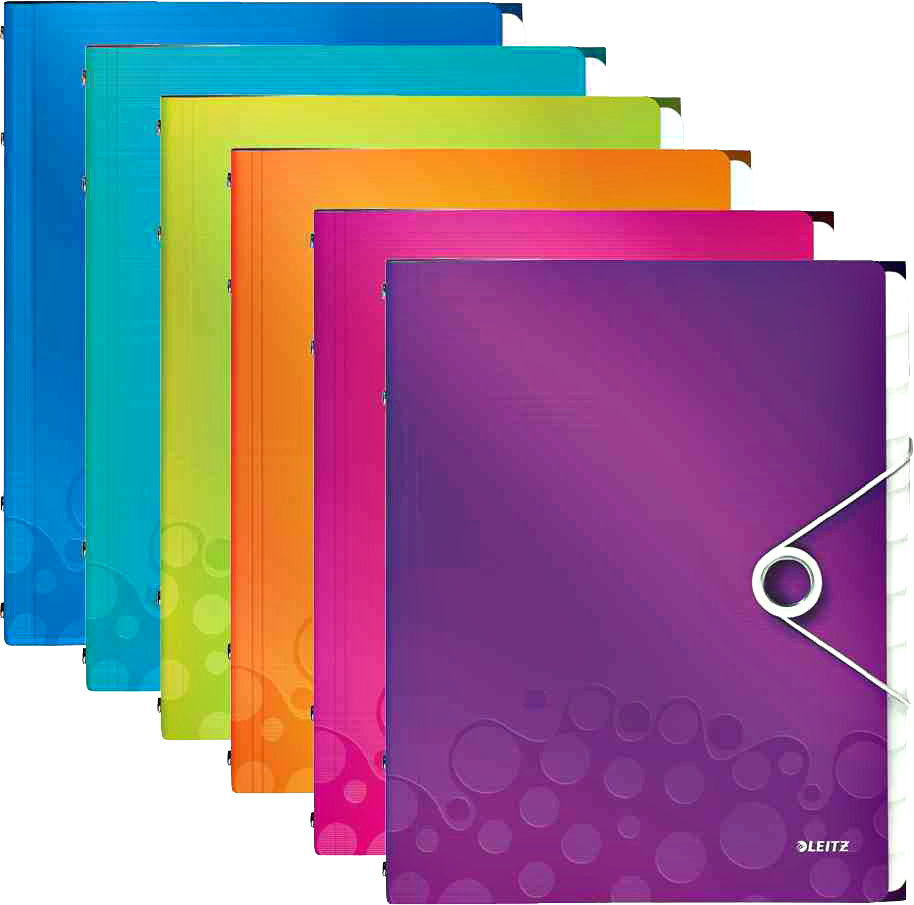 LEITZ Ordnungsmappe WOW, DIN A4, 12 Fächer mit Taben, 4634-00-36