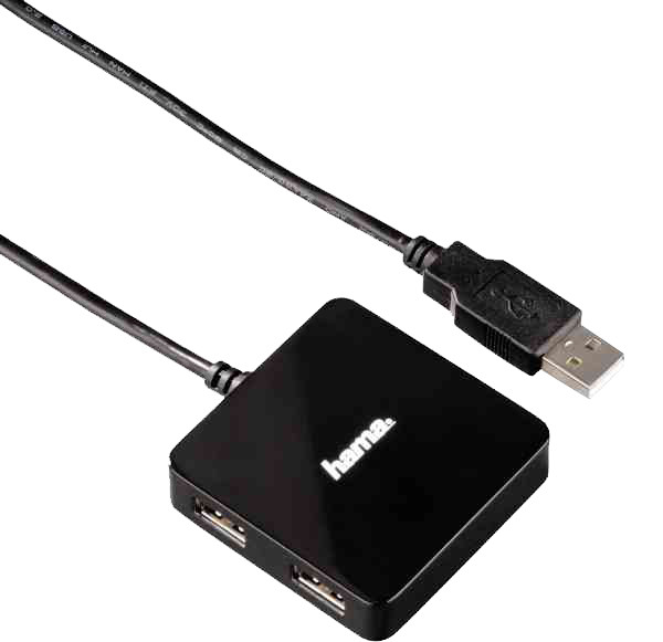 Hama USB 2.0 Hub, 4 Ports, 00012131