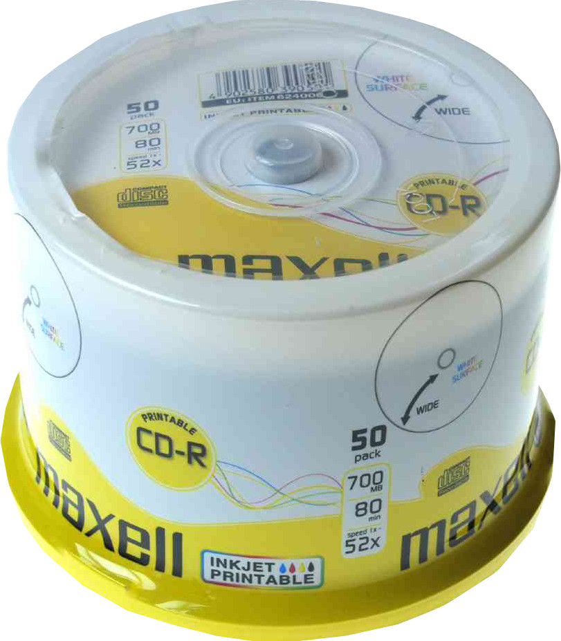 Maxell CD-R Discs, 80 Minuten, 700 MB, 52x, 624006.40.CN
