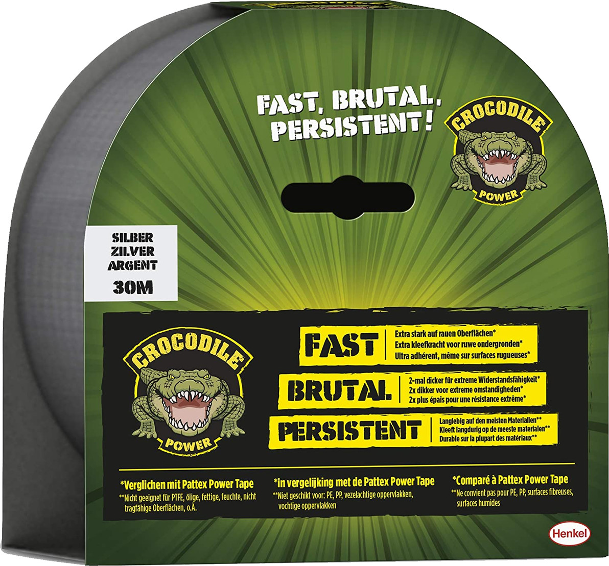 Pattex Crocodile Power Klebeband, extra stark, für Innen & Außen ...