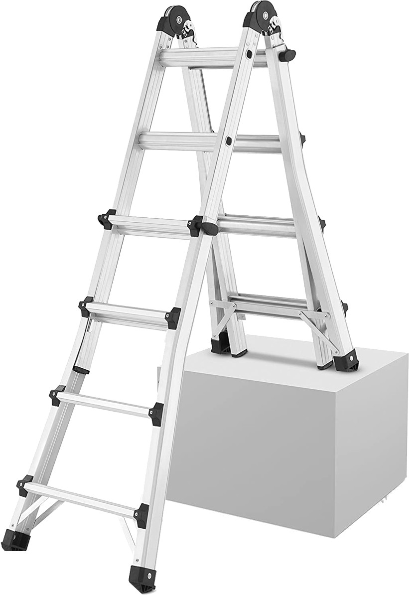 Hailo Alu-Multifunktionsleiter M80, 4 x 4 Sprossen, 7516-707