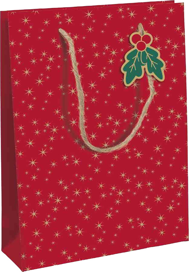 Clairefontaine Weihnachts-Geschenktüte "Holly", 265 x 140 x 330 mm ...