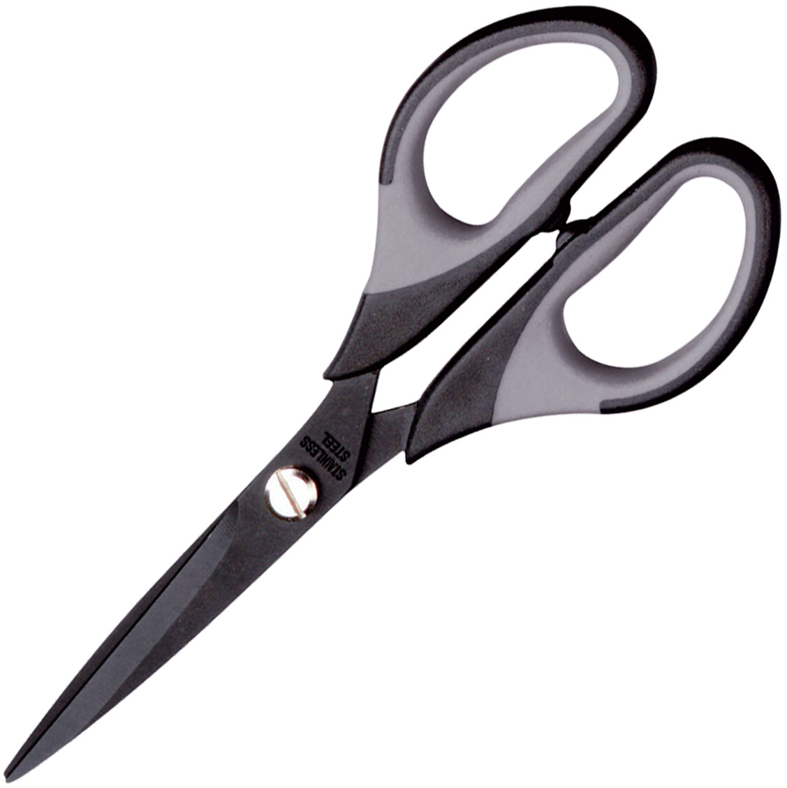 MAUL Schere, (L)15 cm, gummierte Griffzone, rostfrei, schwarz/grau, 7690690