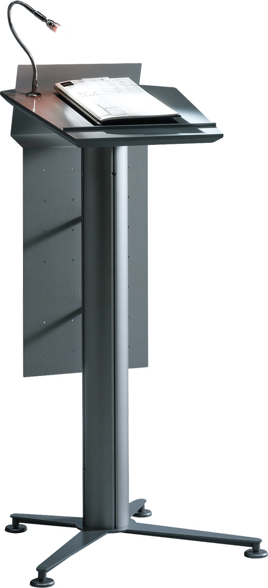 BST Rednerpult SPEAKER mit Beleuchtung, silber