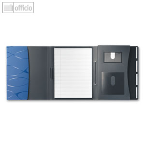 LEITZ Leitz Schreibmappe Vivanto, DIN A4, mit Block, PP, blau, 4536-00 ...