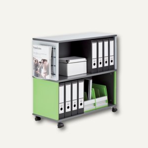 Moll Rotafile Picco Mobil Regal, 80 x 34 x 77 cm, mit Rollen, graphite ...