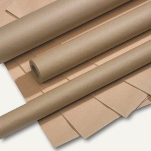 Papstar Packpapier auf Rolle, 25 m x 70 cm, braun, 10 Rollen (250 m ...