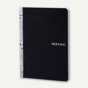 FABRIANO Notizbuch Soft Touch, DIN A6, liniert, 80 Blatt, schwarz ...