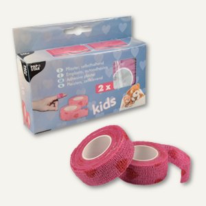 Papstar Kinder-Pflaster HEARTS, selbsthaftend, 5 m x 2.5 cm, 86511