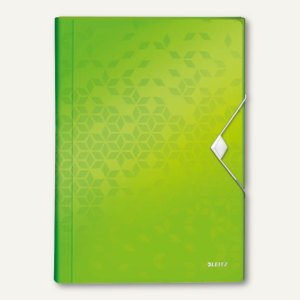 LEITZ Projektmappe WOW, DIN A4, 6 Fächer mit Taben, grün, 4589-00-54