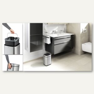 Durable Sensor Abfalleimer NO TOUCH, 6 Liter, Deckel, silber/edelstahl ...