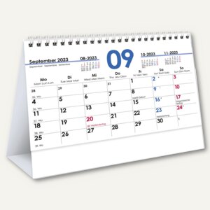 Zettler Schreibtischquerkalender, 1 Monat/1 Seite, weiß, 985-0000