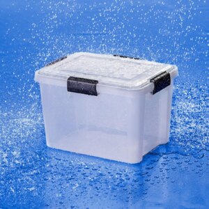 officio All Weather Box mit Deckel, 20 Liter, transparent
